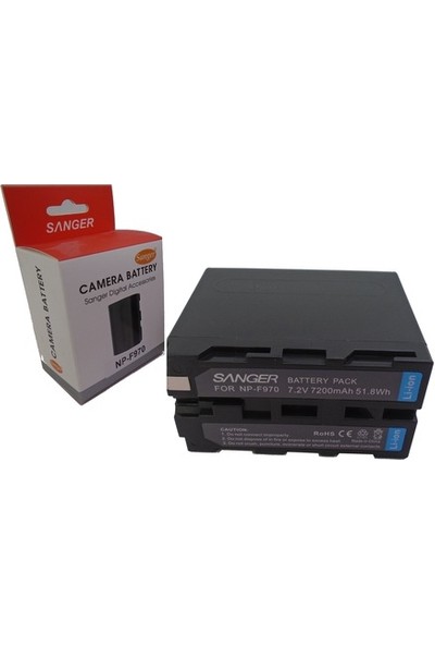 Sanger NP-F970 Sony Kamera Batarya 7200 Mah