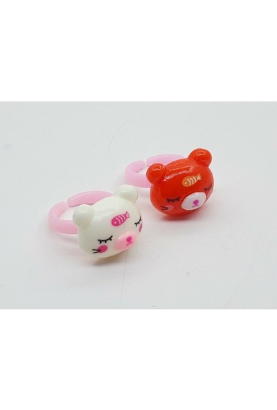 Trend Dünyası 2 Adet Uyuyan Ayıcık Figürlü Kız Çocuk Yüzük Trend Dünyası 2 Adet Uyuyan Ayıcık Figürlü Kız Çocuk Yüzük