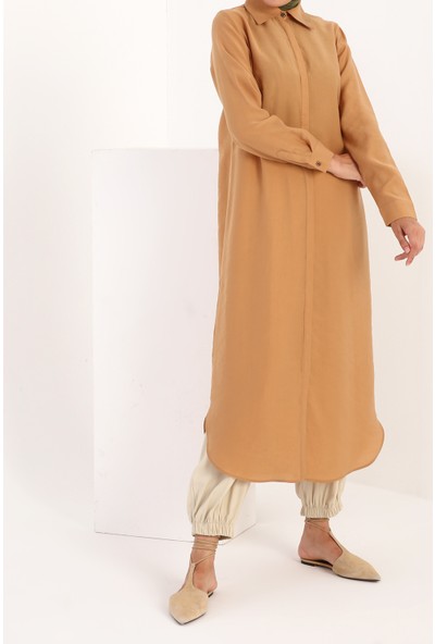 ALLDAY Gizli Patlı Tensel Gömlek Elbise ALLDAY Gizli Patlı Tensel Gömlek Elbise