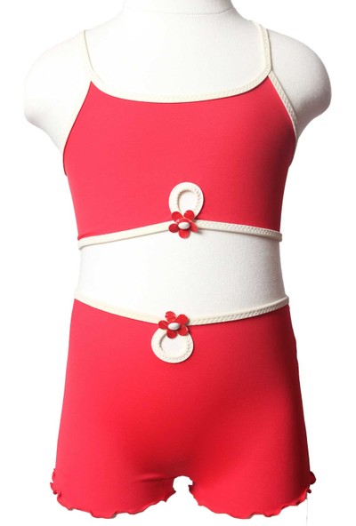 Sude Ayl Kız Çocuk Kırmızı Yüzücü Büstiyer Model Şotrlu Alt Üst Düz Bikini Takım 185 Sude Ayl Kız Çocuk Kırmızı Yüzücü Büstiyer Model Şotrlu Alt Üst Düz Bikini Takım 185