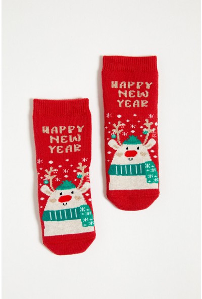 Katia&Bony King Bear Bebek Soket Çorap - Kırmızı Katia&Bony King Bear Bebek Soket Çorap - Kırmızı