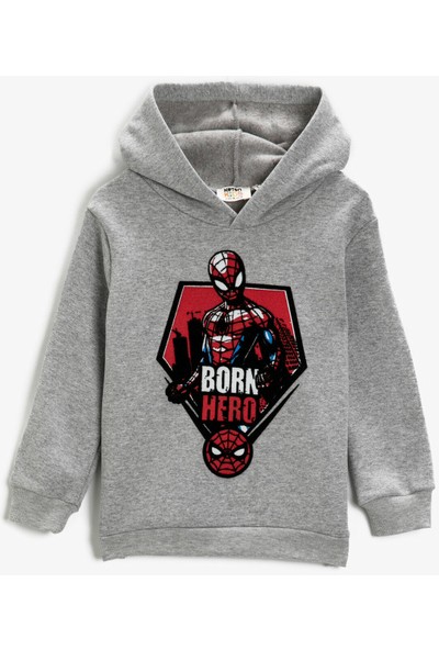 Koton Spiderman Baskılı Kapüşonlu Sweatshirt