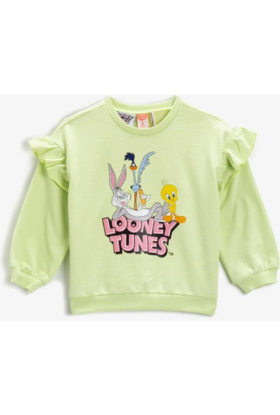 Koton Pamuklu Warner Bros Lisanslı Baskılı Sweatshirt