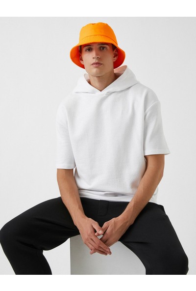 Koton Kısa Kollu Kapşonlu Sweatshirt