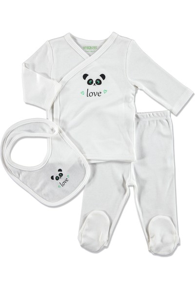 Hello Baby Bebek Bambu Set 3'lü Zıbın Patikli Alt Takım