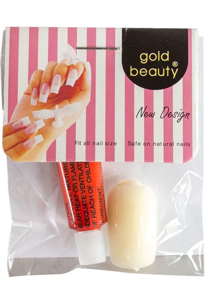Gold Beauty Takma Tırnak Yapıştırıcılı Gold Beauty Takma Tırnak Yapıştırıcılı