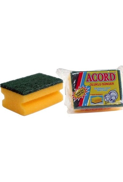 Acord Oluklu Bulaşık Süngeri 20 Adet