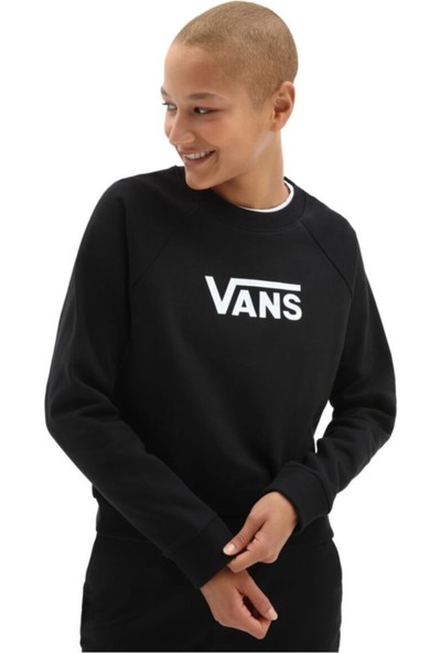 Vans - Kadın Flying V Boxy Siyah Sweatshirt - VN0A47THBLK Vans - Kadın Flying V Boxy Siyah Sweatshirt - VN0A47THBLK