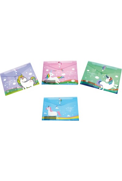 Taros Unicorn A4 Çıt Çıtlı Dosya 4'lü