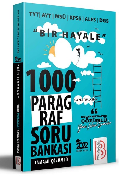 Benim Hocam Yayınları 2022 Bir Hayale Serisi Tüm Sınavlar İçin Paragraf Tamamı Çözümlü Soru Bankası