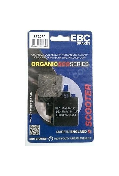 Ebc Fren Balatası Sfa260 Ön Pıaggıo Vespa Et4 Lx Mp3 Lıberty 125 Ebc Fren Balatası Sfa260 Ön Pıaggıo Vespa Et4 Lx Mp3 Lıberty 125