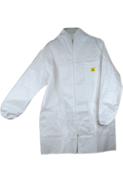 Atom Tek Kullanımlık Fermuarlı Antistatik Esd Önlük M Beden