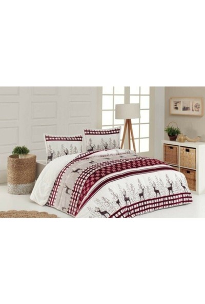 Merinos Comforter Çift Kişilik Yorgan Set - Deer Gri Merinos Comforter Çift Kişilik Yorgan Set - Deer Gri