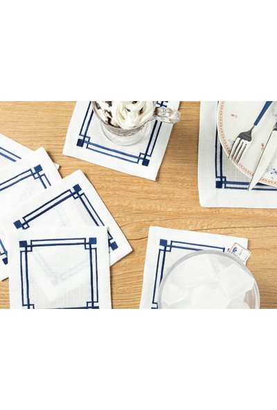 English Home Agate Polyester 6'lı Kokteyl Peçetesı 14X14 cm Lacivert English Home Agate Polyester 6'lı Kokteyl Peçetesı 14X14 cm Lacivert