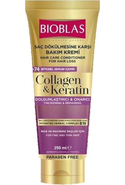 Bıoblas Saç Kremi Collagen Keratin Saç Dökülmesine Karşı 200 ml