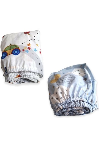 Bebek Özel Pamuklu Bebek ve Çocuk Lastikli Çarşaf Mavi Ay ve Trafik 70X100 (2 Adet) Bebek Özel Pamuklu Bebek ve Çocuk Lastikli Çarşaf Mavi Ay ve Trafik 70X100 (2 Adet)