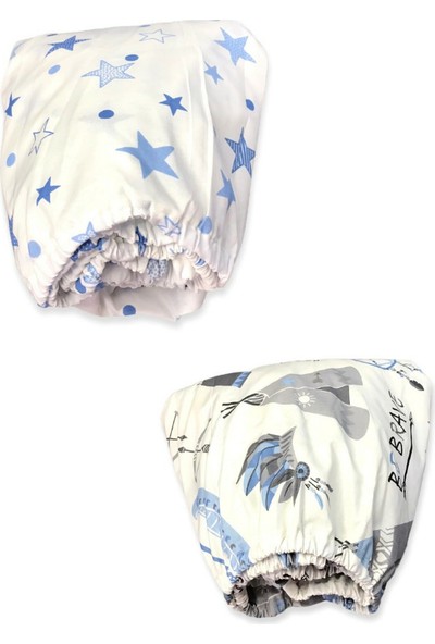 Bebek Özel Pamuklu Bebek ve Çocuk Lastikli Çarşaf Kamp ve Mavi Yıldızlı 70X110 (2 Adet) Bebek Özel Pamuklu Bebek ve Çocuk Lastikli Çarşaf Kamp ve Mavi Yıldızlı 70X110 (2 Adet)