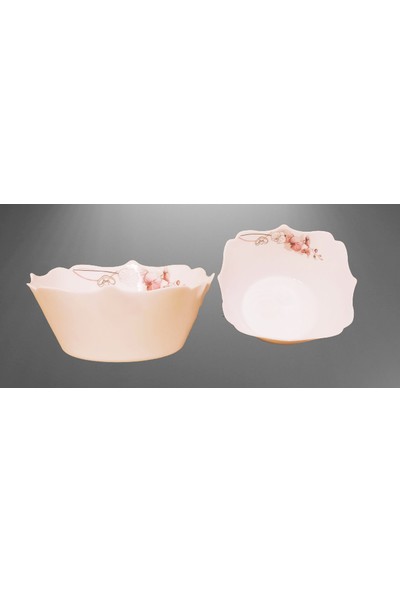 EbruliHomeArt 2'li Arcopal Bowl Salata Servis Kasesi