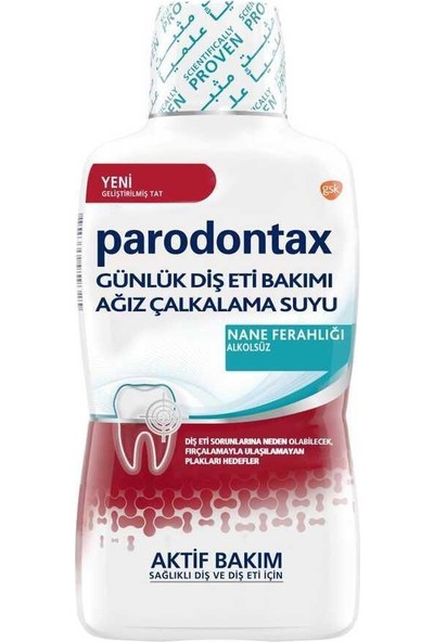 Parodontax Günlük Diş Eti Bakım Ağız Çalkalama Suyu Nane 500 ml Parodontax Günlük Diş Eti Bakım Ağız Çalkalama Suyu Nane 500 ml