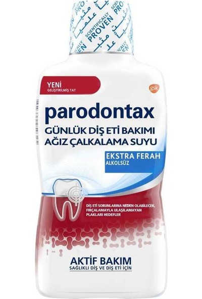 Parodontax Günlük Diş Eti Bakım Ağız Çalkalama Suyu Extra Ferah 500 ml Parodontax Günlük Diş Eti Bakım Ağız Çalkalama Suyu Extra Ferah 500 ml