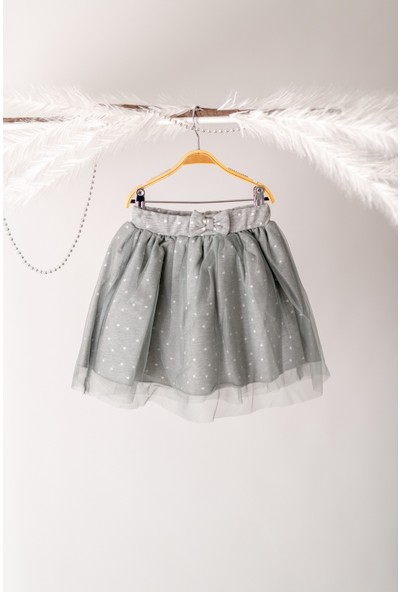 Mininio Kız Çocuk Yıldızlı Tül Katlı Etek (5 - 12 Yaş )