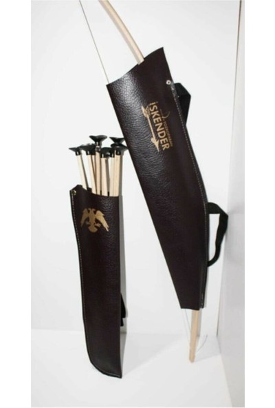 G&R Deri Kılıflı Ahşap 10 lu Ok ve Yay Seti