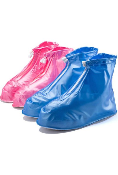 2 Çift Silikonlu Su Geçirmez Ayakkabı Kılıfı (Yurt Dışından)