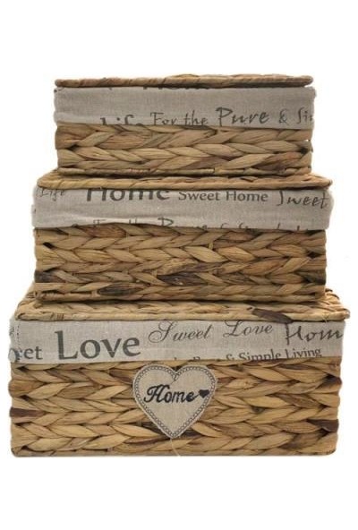 Sever Hasır Açık Kahve 3'lü Kutu/sepet Sever Hasır Açık Kahve 3'lü Kutu/sepet