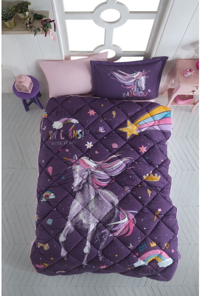 Clasy Pamuk Tek Kişilik Uyku Seti Rainbow