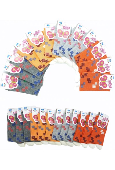 Black Arden Socks 12 'li Kız Çocuk Uzun Çorap 9-10 Yaş BT-0282