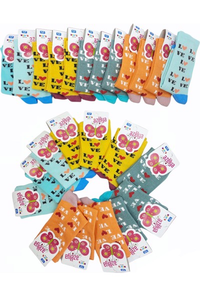 Black Arden Socks 12 'li Kız Çocuk Uzun Çorap 9-10 Yaş BT-0283