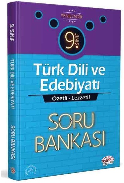Editör Yayınları 9. Sınıf Türk Dili ve Edebiyatı Özetli Lezzetli Soru Bankası Editör Yayınları 9. Sınıf Türk Dili ve Edebiyatı Özetli Lezzetli Soru Bankası