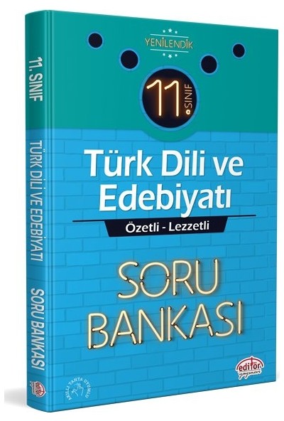 Editör Yayınları 11. Sınıf Türk Dili ve Edebiyatı Özetli Lezzetli Soru Bankası Editör Yayınları 11. Sınıf Türk Dili ve Edebiyatı Özetli Lezzetli Soru Bankası