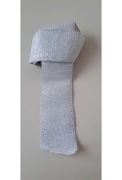 İmren Simli Bel ve Paça Lastiği 4 cm Gri Simli 5 Metre İmren Simli Bel ve Paça Lastiği 4 cm Gri Simli 5 Metre