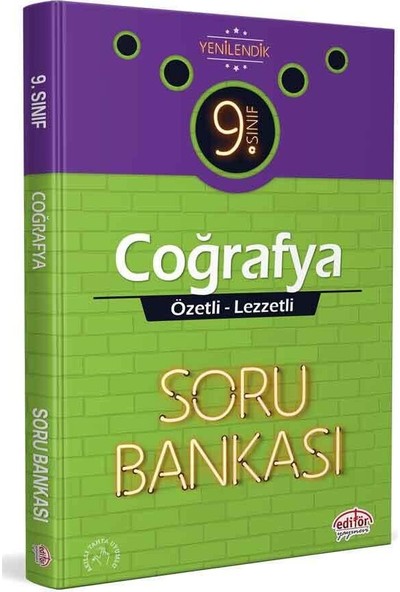 Editör Yayınları 9. Sınıf Coğrafya Özetli Lezzetli Soru Bankası