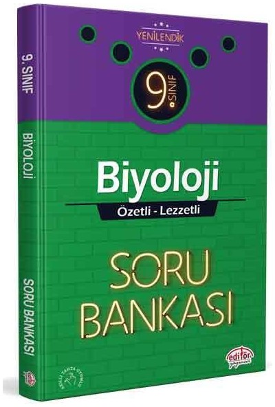 Editör Yayınları 9. Sınıf Biyoloji Özetli Lezzetli Soru Bankası
