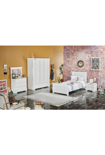 Piyano Mobilya Piyano Melis Genç Odası Takımı Karyola,gardrop,şifonyer,komodin