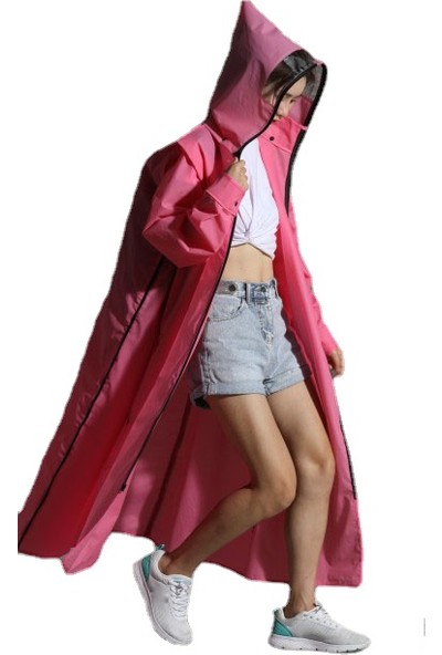 Just For U Fermuarlı Kapşonlu Motosiklet Yağmurluk Pembe (Yurt Dışından) Just For U Fermuarlı Kapşonlu Motosiklet Yağmurluk Pembe (Yurt Dışından)