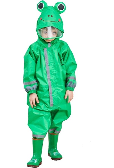 Just For U Su Geçirmez Polyester Çocuk Yağmurluk Tulumu - Yeşil (Yurt Dışından) Just For U Su Geçirmez Polyester Çocuk Yağmurluk Tulumu - Yeşil (Yurt Dışından)