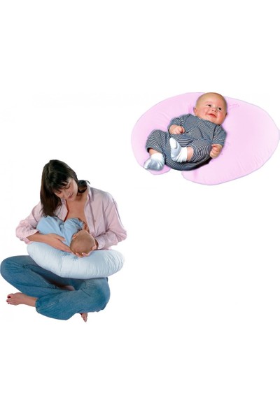 Sema Bebe Emzirme ve Bebek Destek Minderi - Pembe Fiyonk