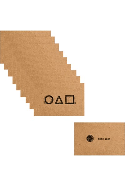 Bex Squid Game Iş Kartı 10 Adet - Squid Game Kartı - Squid Game Dizisi Kartı