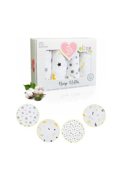 Elize Baby Müslin Bebek Ağız Bezi - 25X50 Cm. (6 Katlı Özel Tasarım) - Omuz Bezi - Ter Bezi - Salya Bezi - Mendil Elize Baby Müslin Bebek Ağız Bezi - 25X50 Cm. (6 Katlı Özel Tasarım) - Omuz Bezi - Ter Bezi - Salya Bezi - Mendil