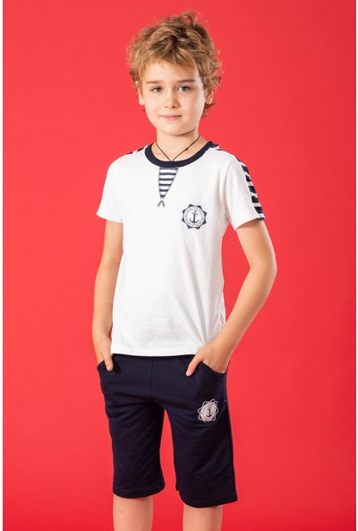 Zepkids Erkek Çocuk Kaprili Takım Denizci Armalı 2 - 5 Yaş