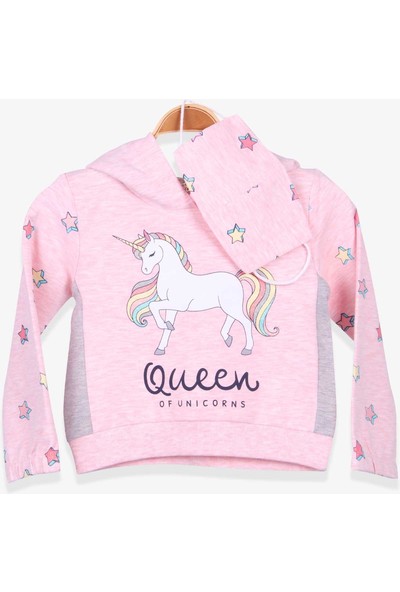 Breeze Kız Çocuk Sweatshirt Maskeli Unicorn Somon Melanj (2-6 Yaş) Breeze Kız Çocuk Sweatshirt Maskeli Unicorn Somon Melanj (2-6 Yaş)