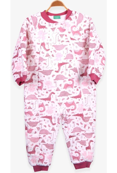 Breeze Kız Çocuk Uyku Tulumu Dinozor Desenli Ekru (1-5 Yaş)