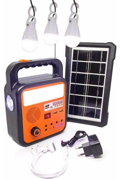 Calido Elektronik Güneş Enerjili 3 Ampül Solar Lamba Güneş Paneli Radyo USB Bluethooth Destekli Işıldak Dat AT-999 Calido Elektronik Güneş Enerjili 3 Ampül Solar Lamba Güneş Paneli Radyo USB Bluethooth Destekli Işıldak Dat AT-999