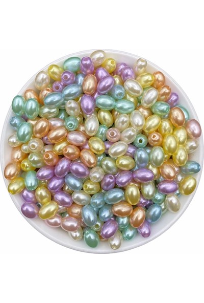 Hedef Bijuteri 50GR Karışık Pastel Renkli 8X11MM Oval / Badem Model Lüks Kaplama Inci Boncuk (~140 Adet) Hedef Bijuteri 50GR Karışık Pastel Renkli 8X11MM Oval / Badem Model Lüks Kaplama Inci Boncuk (~140 Adet)