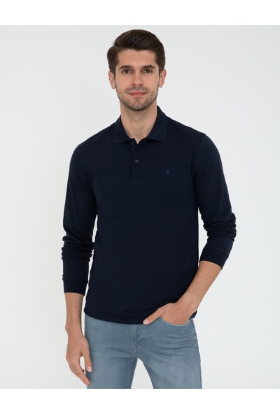 Pierre Cardin Lacivert Slim Fit Sweatshirt 50247253-VR033 Pierre Cardin Lacivert Slim Fit Sweatshirt 50247253-VR033