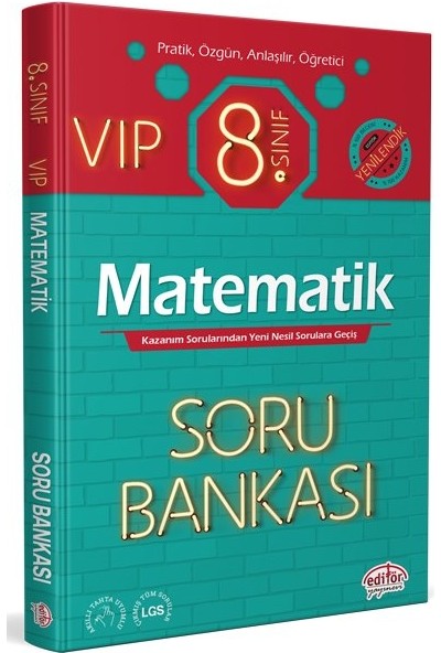 Editör Yayınları 8. Sınıf VIP Matematik Soru Bankası