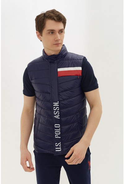 U.S. Polo Assn. Lacivert Dokuma Yelek 50232342-VR033